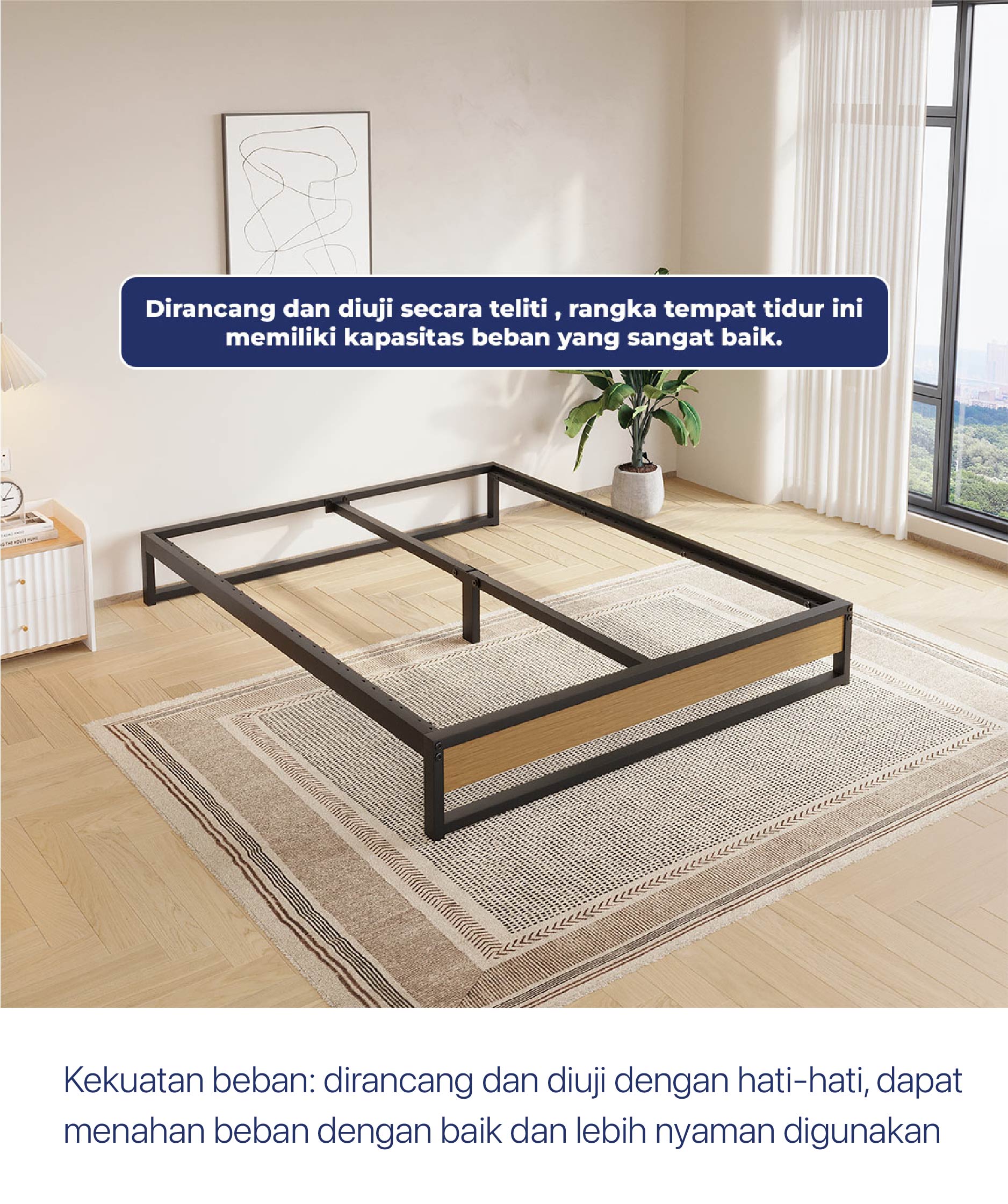 Jual Homedoki Serena Series / Dipan Tempat Tidur / Low Ranjang Besi ...