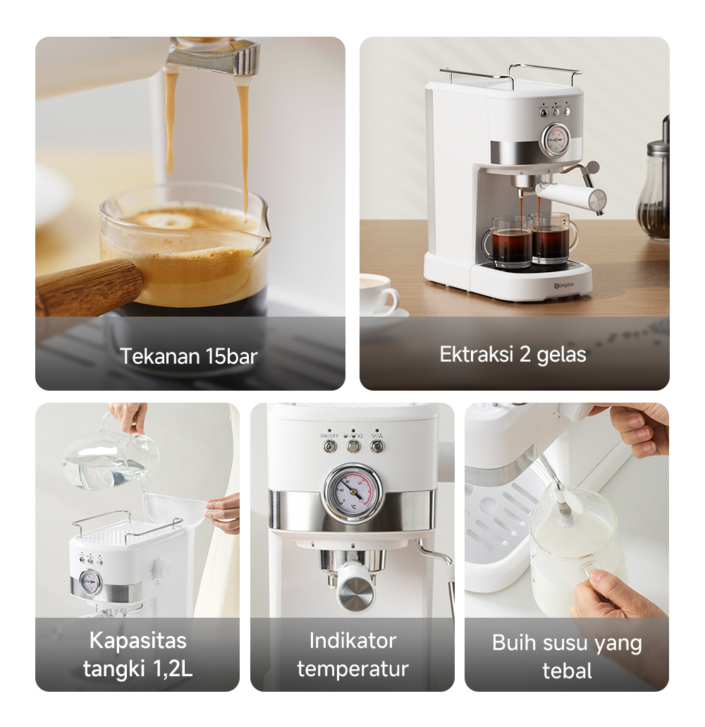 Jual Simplus Mesin Espresso Semi Otomatis Tekanan 15bar Kapasitas