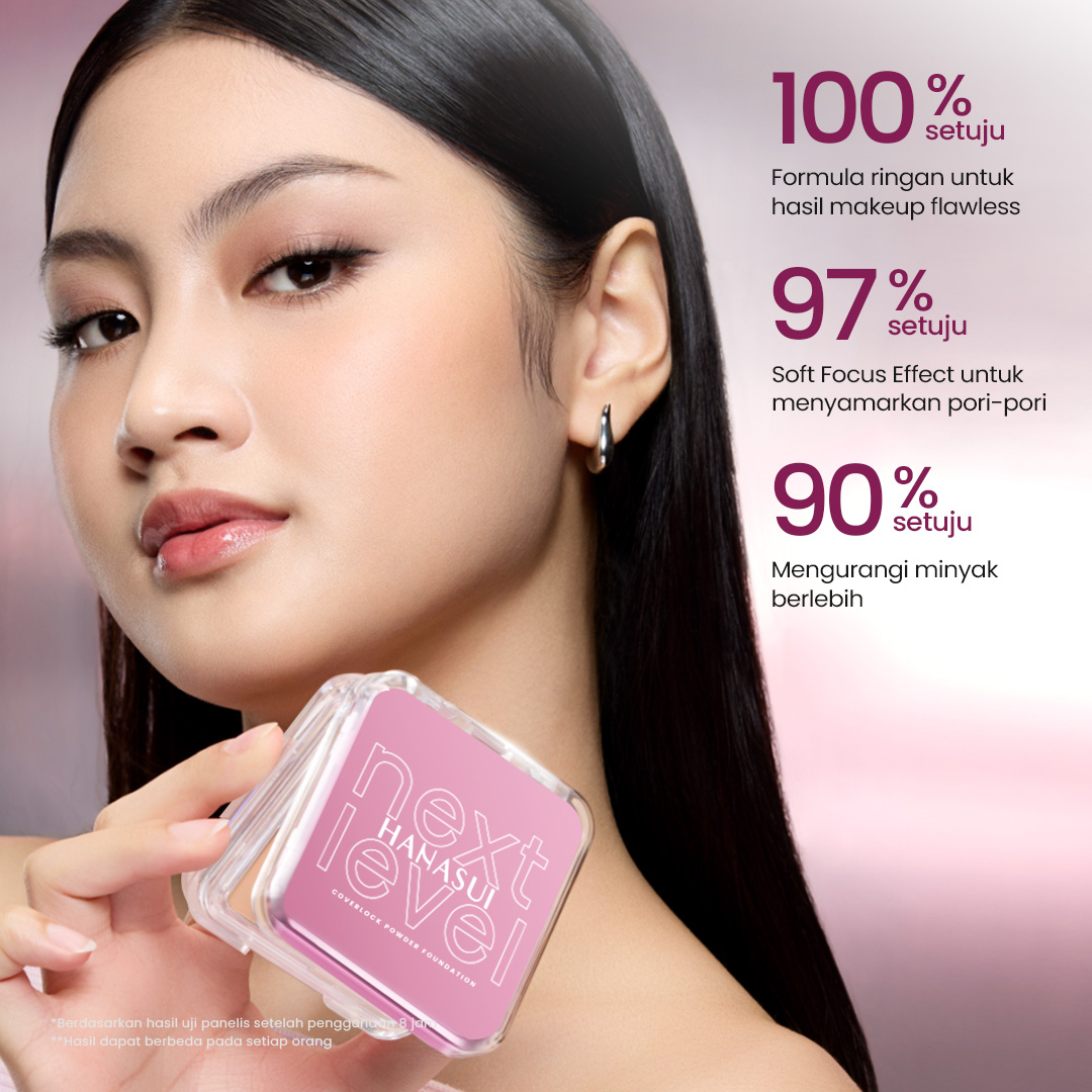 Jual Hanasui Next Level Coverlock Powder Foundation - Porefect Blur ...