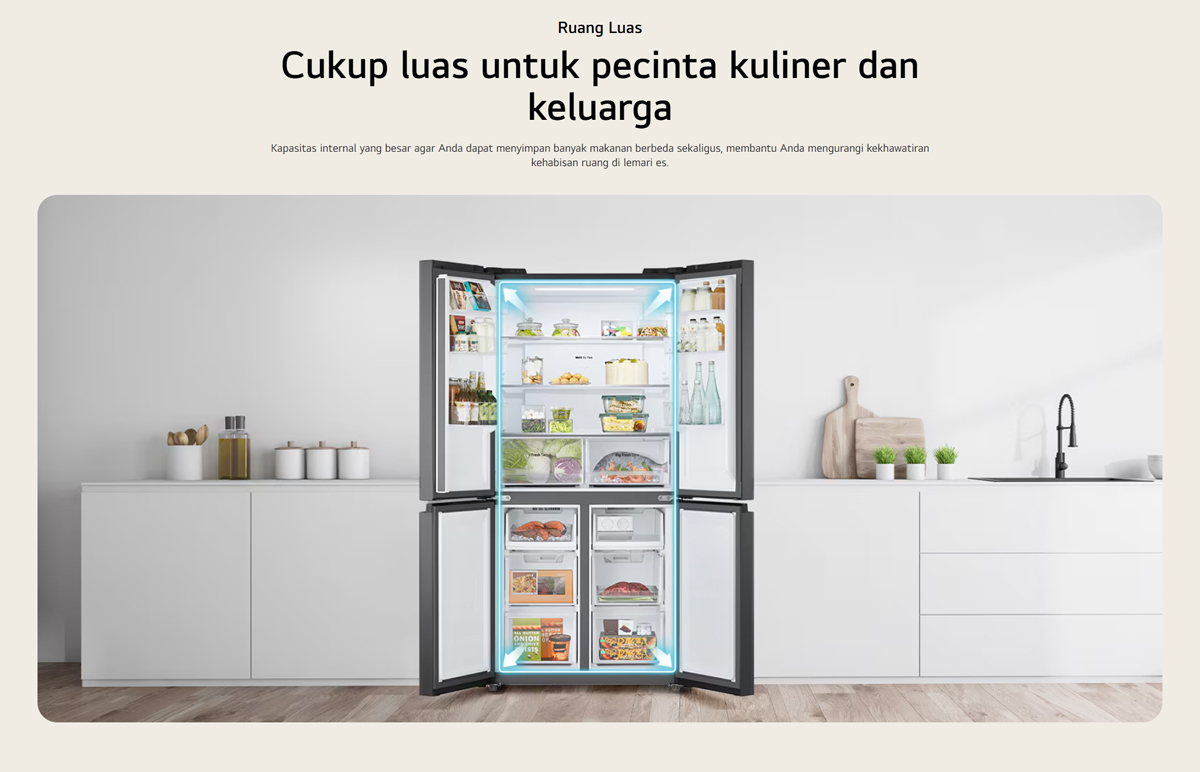 Jual LG Kulkas Multi Door 519L / 474L - Multi Air Flow - Smart Inverter ...