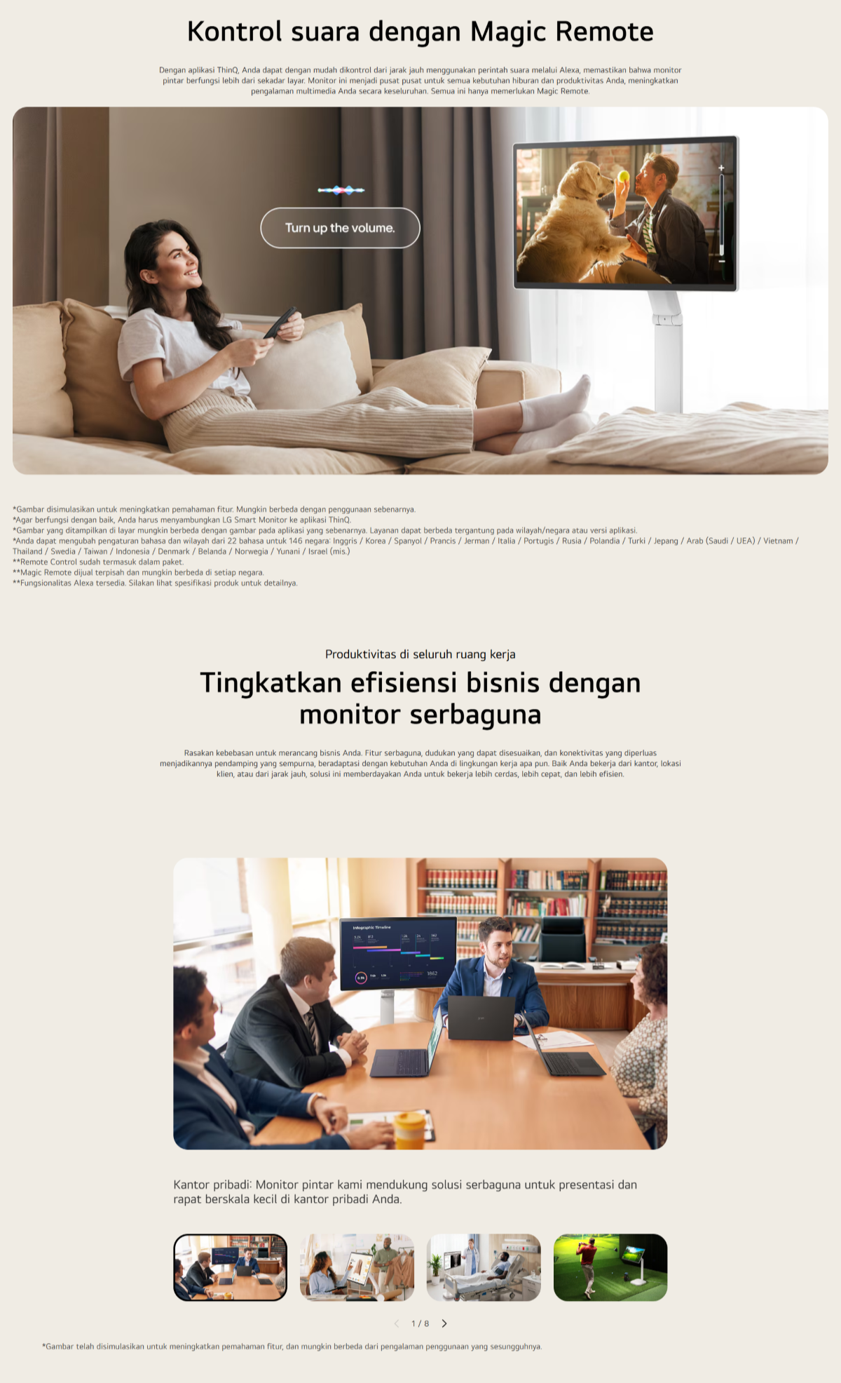 Jual LG Smart Monitor 4K UHD 32 inci Layar Sentuh - Stand Beroda ...