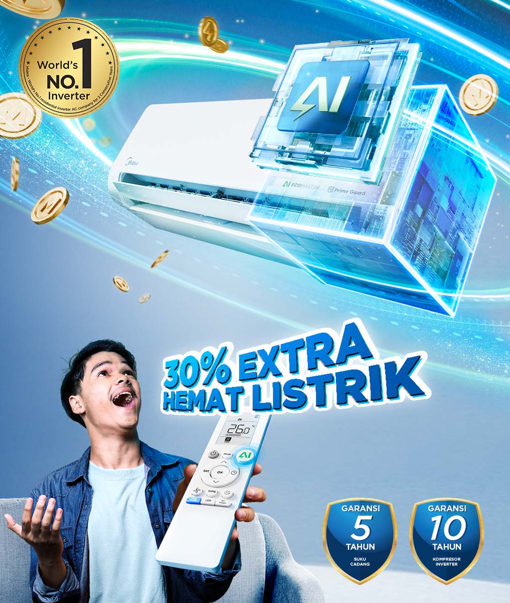 Jual [INVERTER AI TECH] Midea AC CELEST INVERTER 1 PK MSCE-10CRFN8 (Unit Indoor & Outdoor) - AI ...