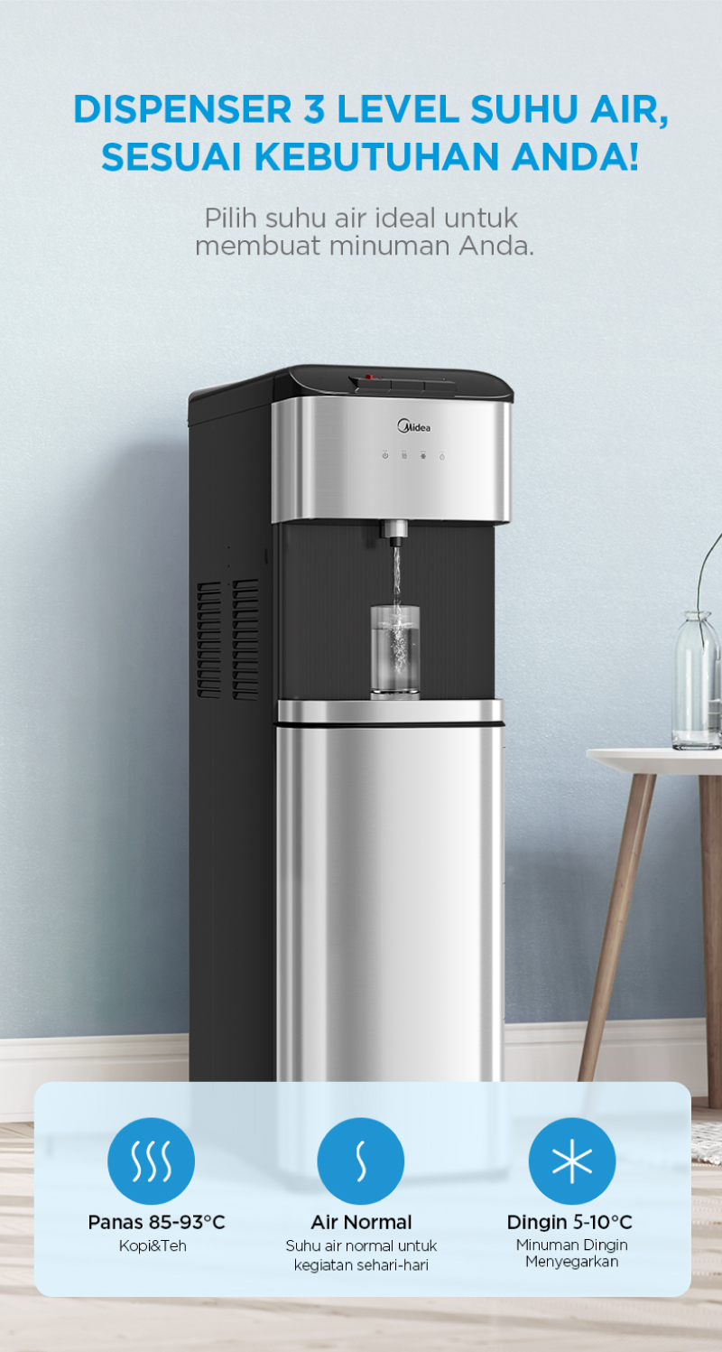 Jual Midea Dispenser Galon Bawah YL2236S-BK 3 Suhu – Pendinginan ...