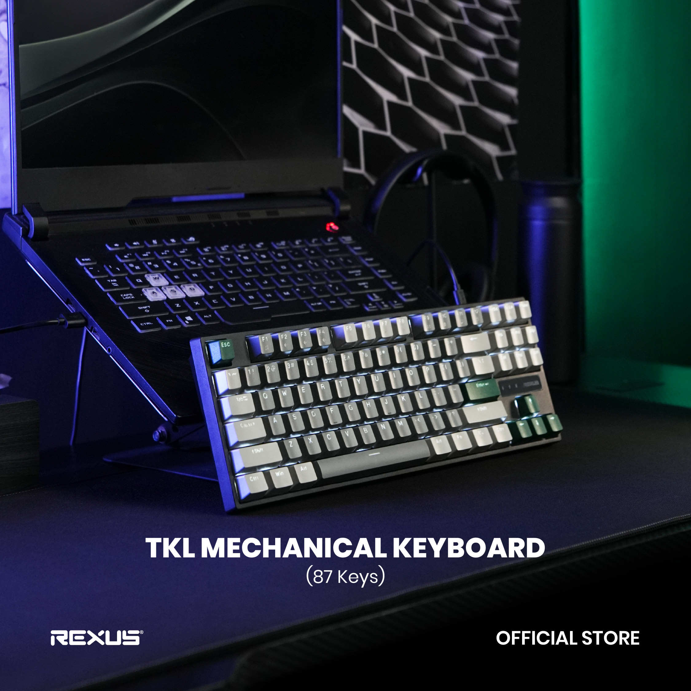 Jual Rexus Heroic KX4 Keyboard Gaming Mechanical TKL Layout - Hotswap ...