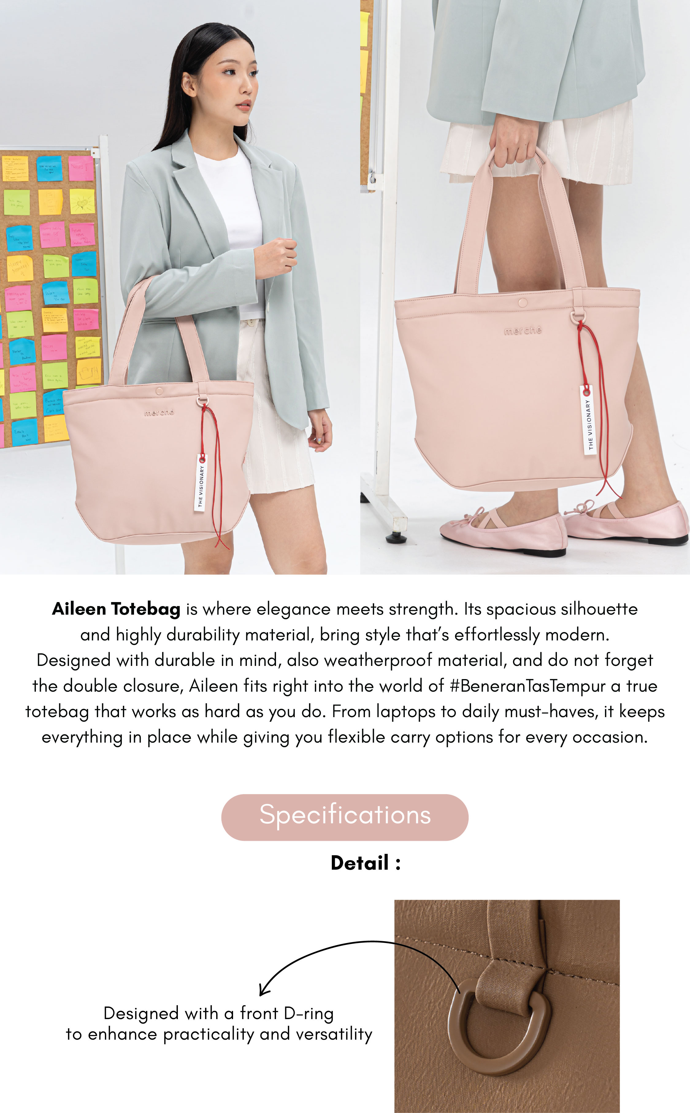 Jual Merche Tas Totebag Wanita Aileen | Shopee Indonesia