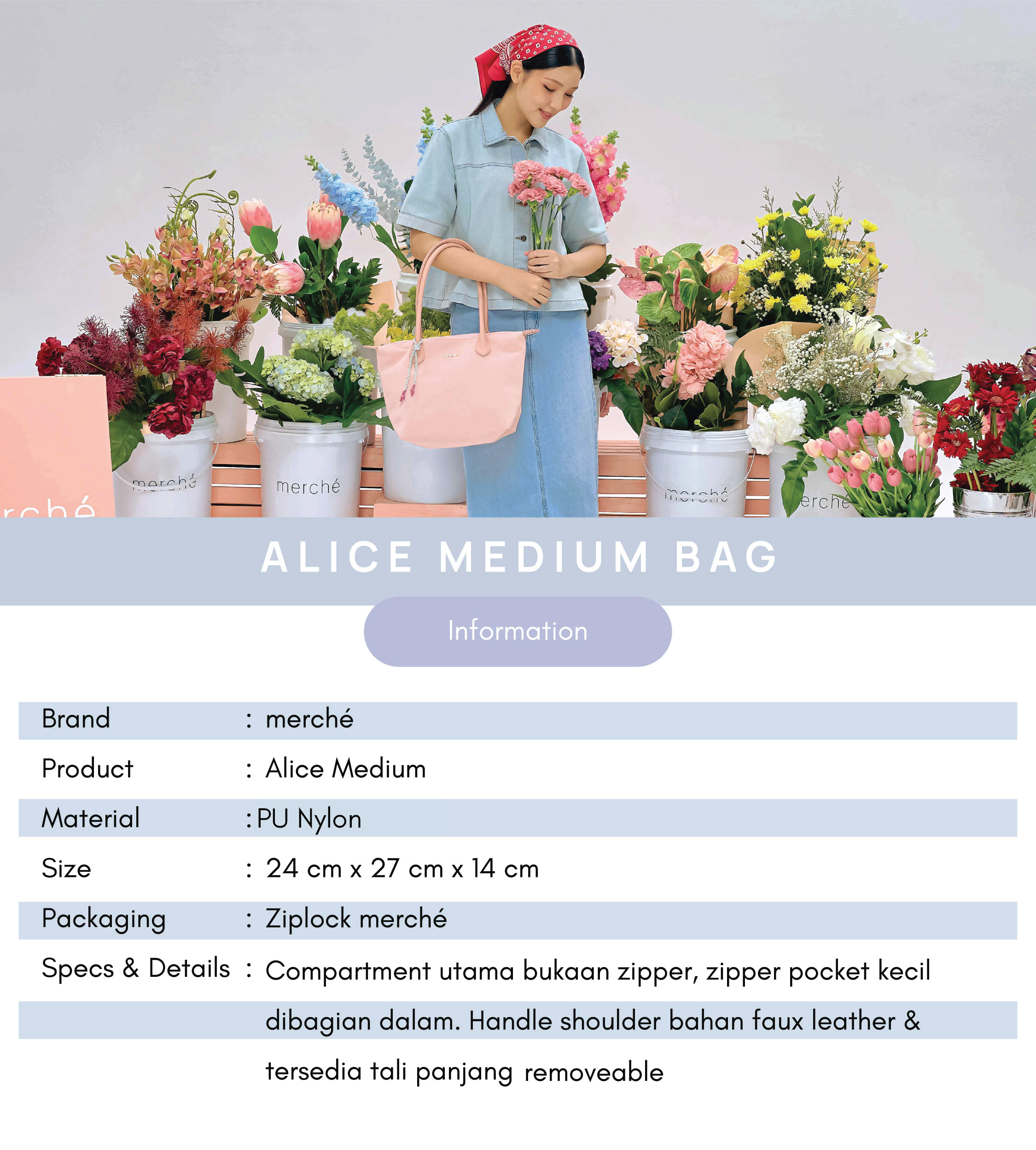 Jual Merche Tas Bahu Wanita Alice | Shopee Indonesia