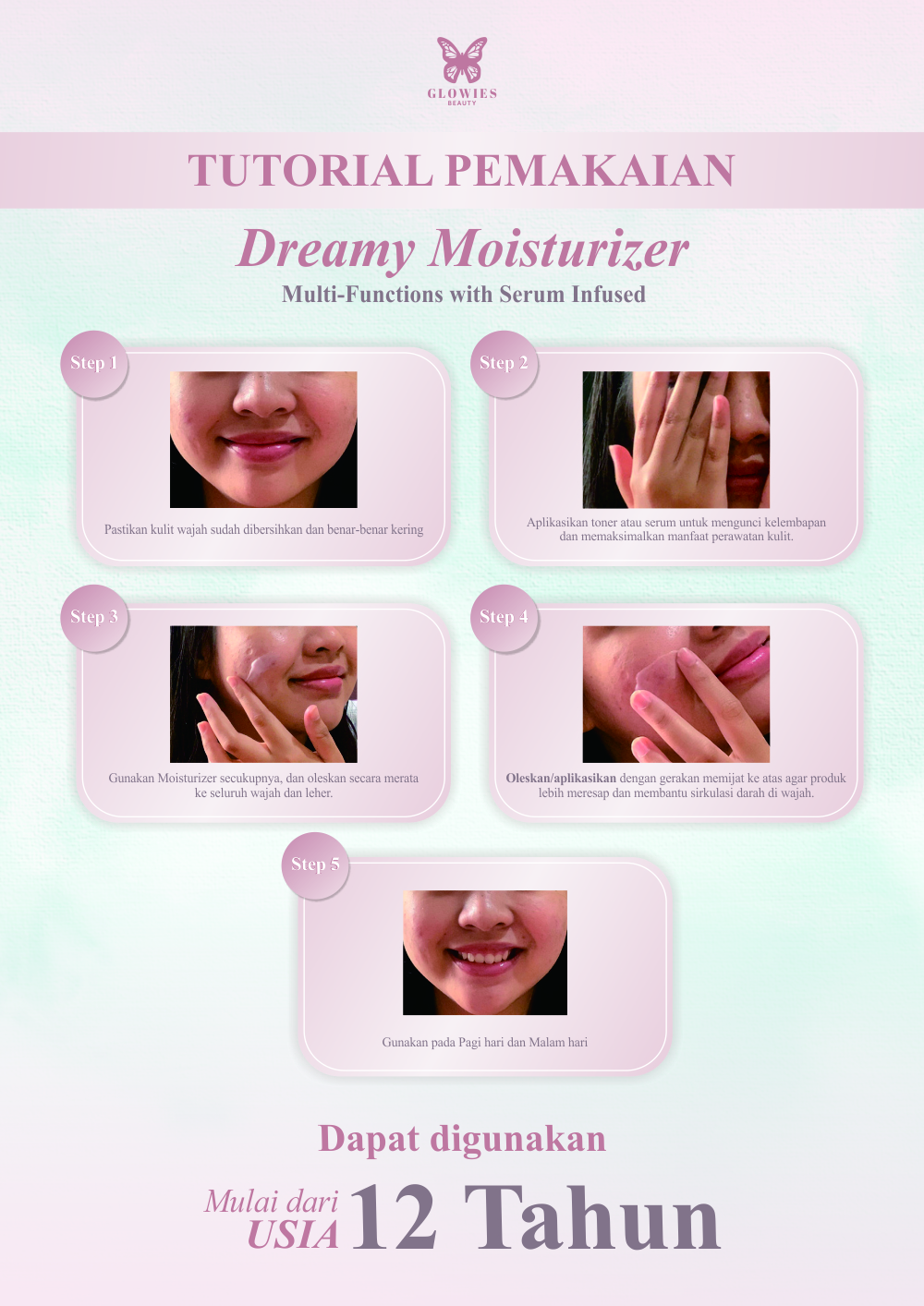 Jual Glowies Beauty Dreamy Moisturizer 80ml Pelembab Wajah Memperbaiki ...