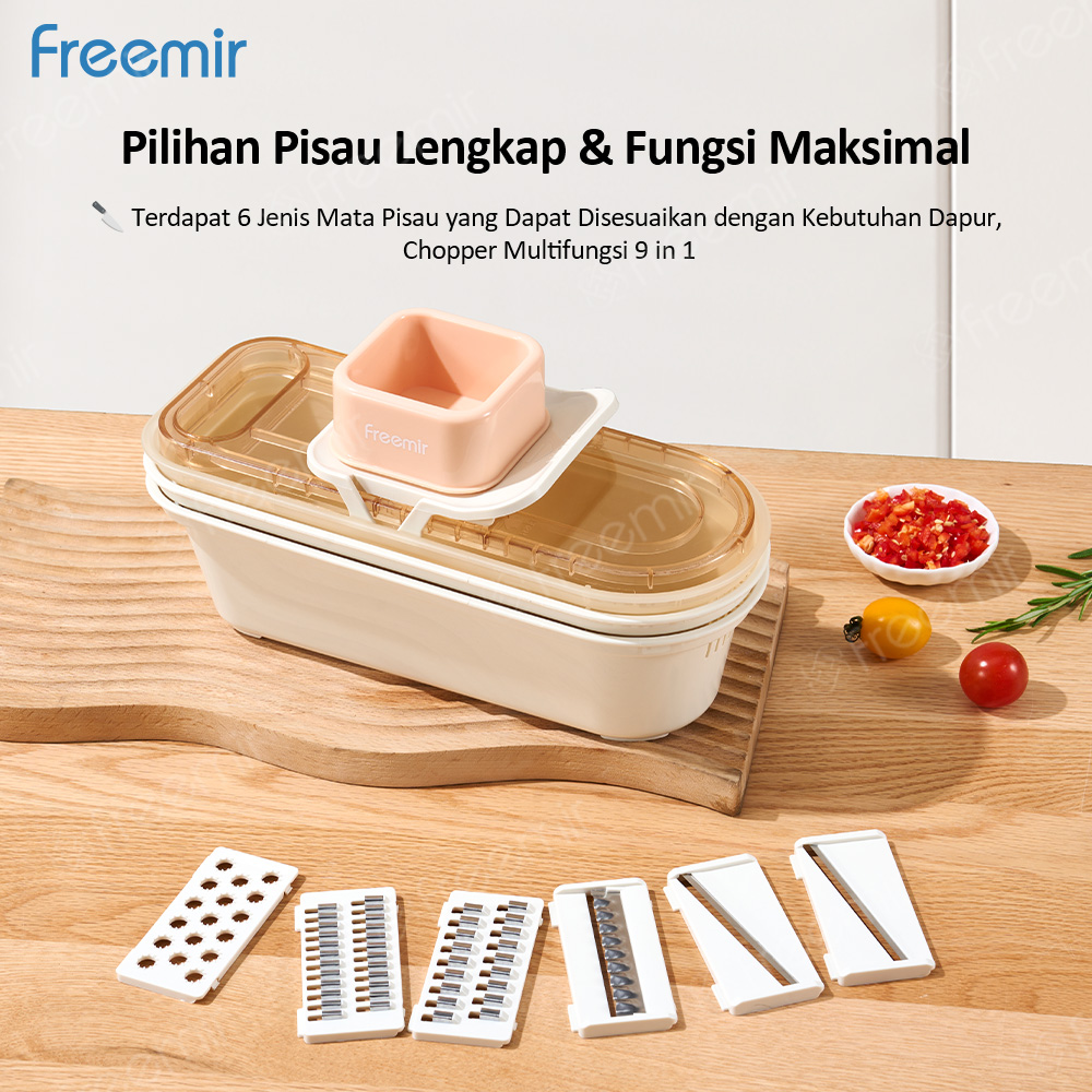 Jual 【free gift】freemir lifestyle Parutan Sayur /Alat Pemotong Sayur 6 ...