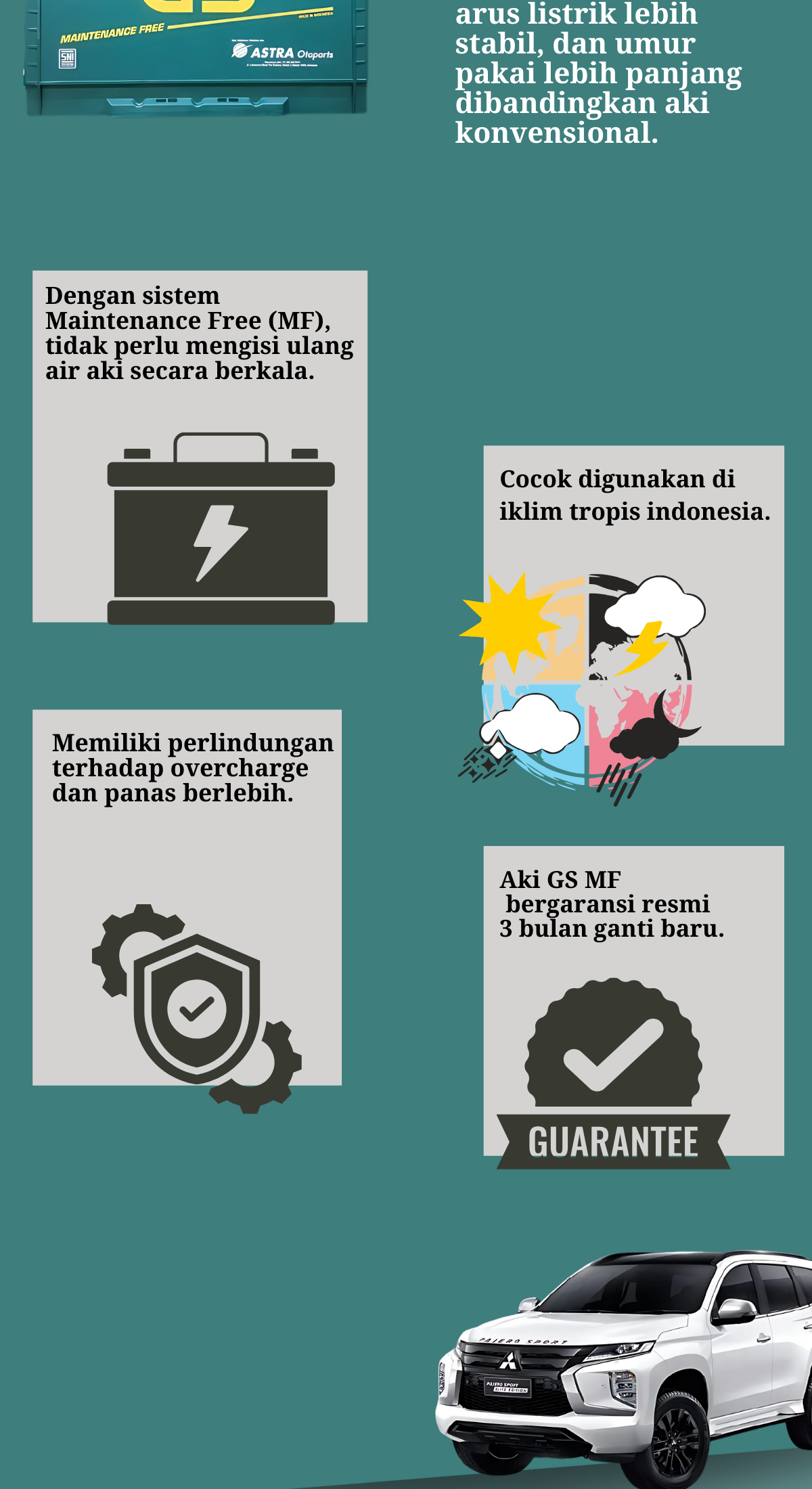 Jual GS MF Astra Aki Mobil Toyota New Vios NS60LS - 45Ah Aki Kering | Shopee Indonesia