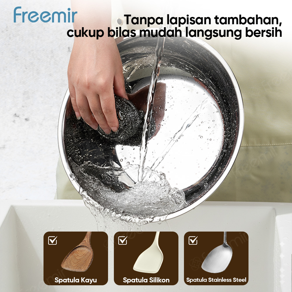 Jual NEW special freemirSet Api Wajan Bawah Komposit -24cm SUS304 Panci ...