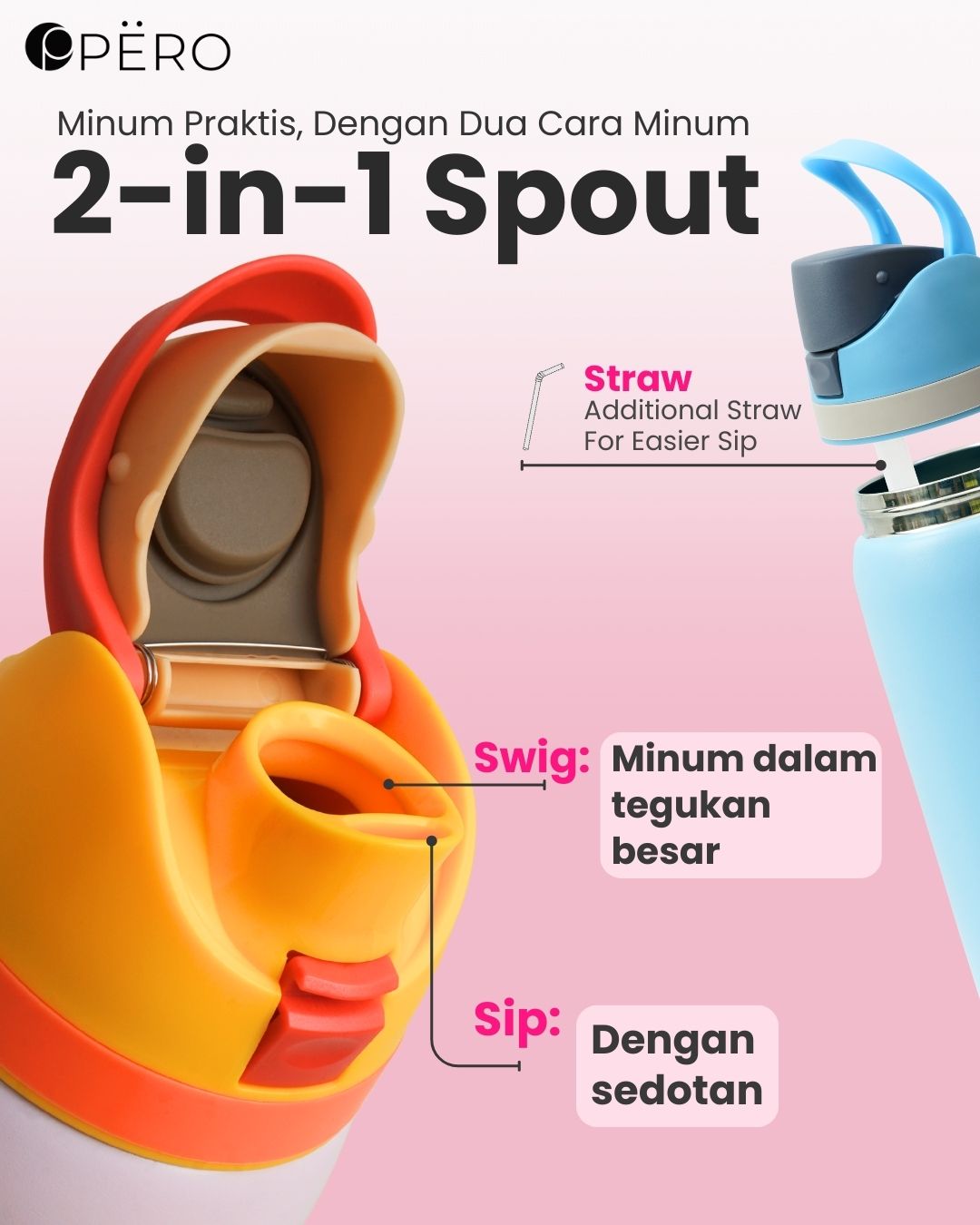 Jual Pero Permos Rainbow Tumbler 946ML / Botol Minum Tahan Panas dan ...