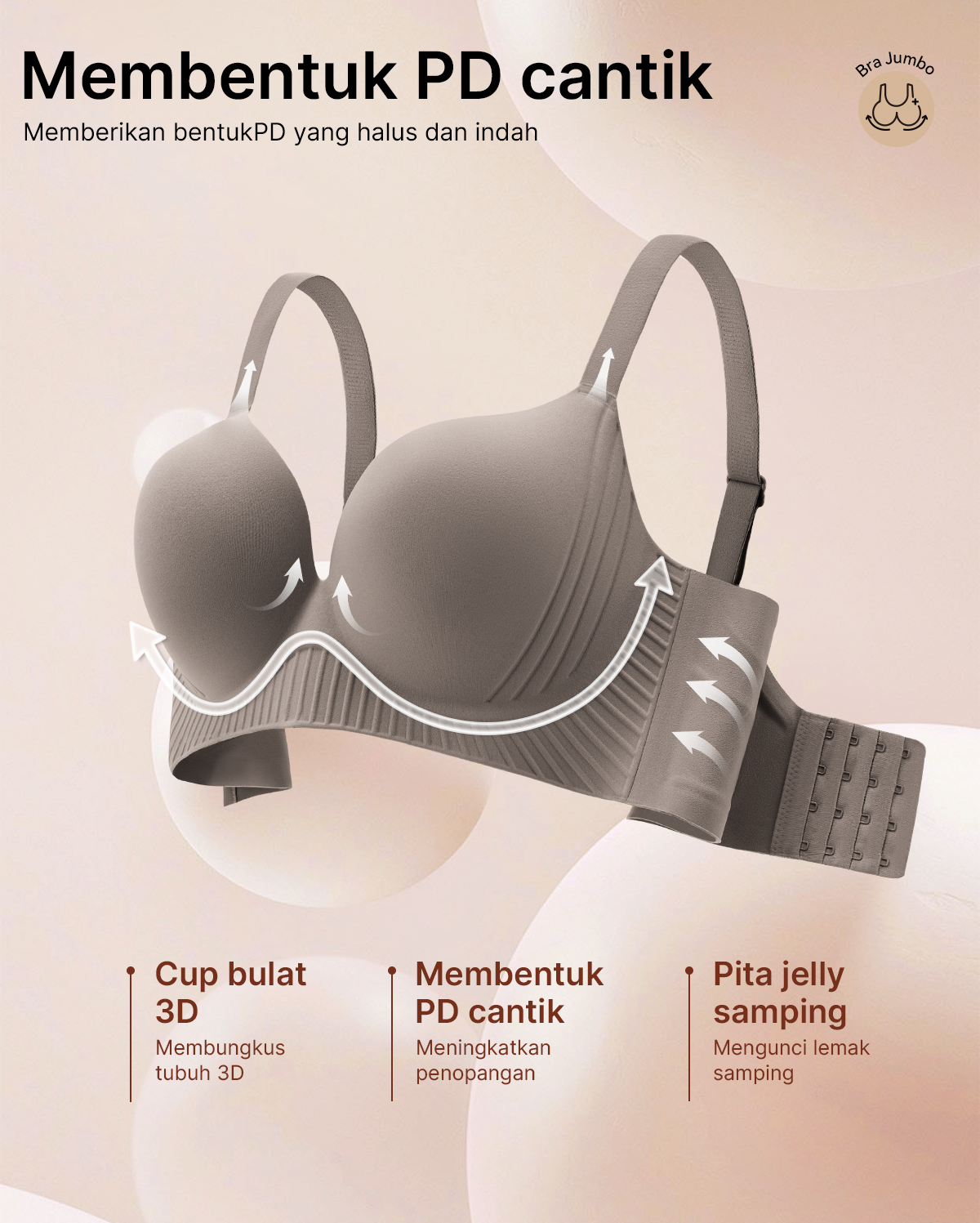 Jual GRENEY-Gbras-Paket bra (2PCS) Bra Jumbo Big Size Desain Cup Pijat ...