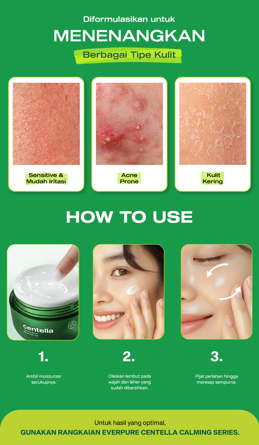 Jual EVERPURE Centella Moisturizer Gel Calming Barrier - Pelembap ...