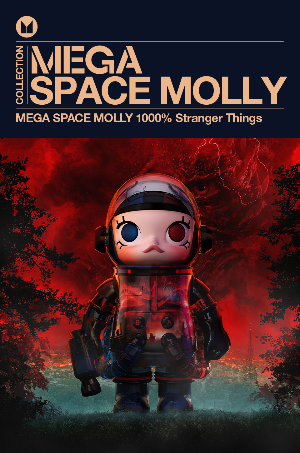 Jual POP MART MEGA SPACE MOLLY 1000% Stranger Things Limited Edition ...