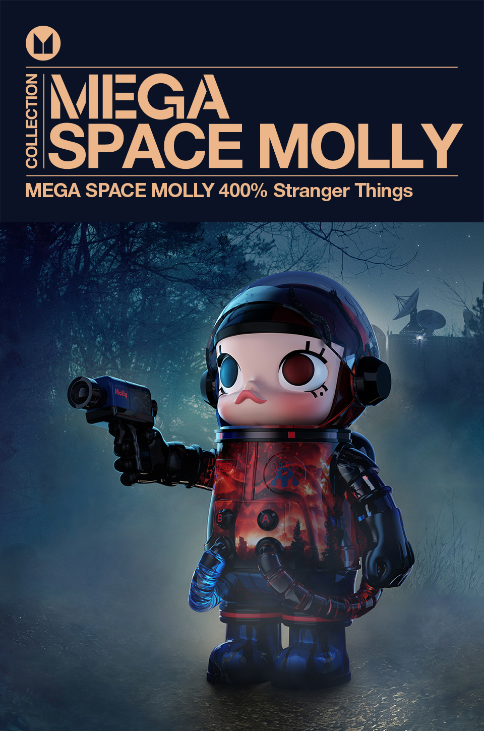 Jual POP MART MEGA SPACE MOLLY 400% Stranger Things Limited Edition ...