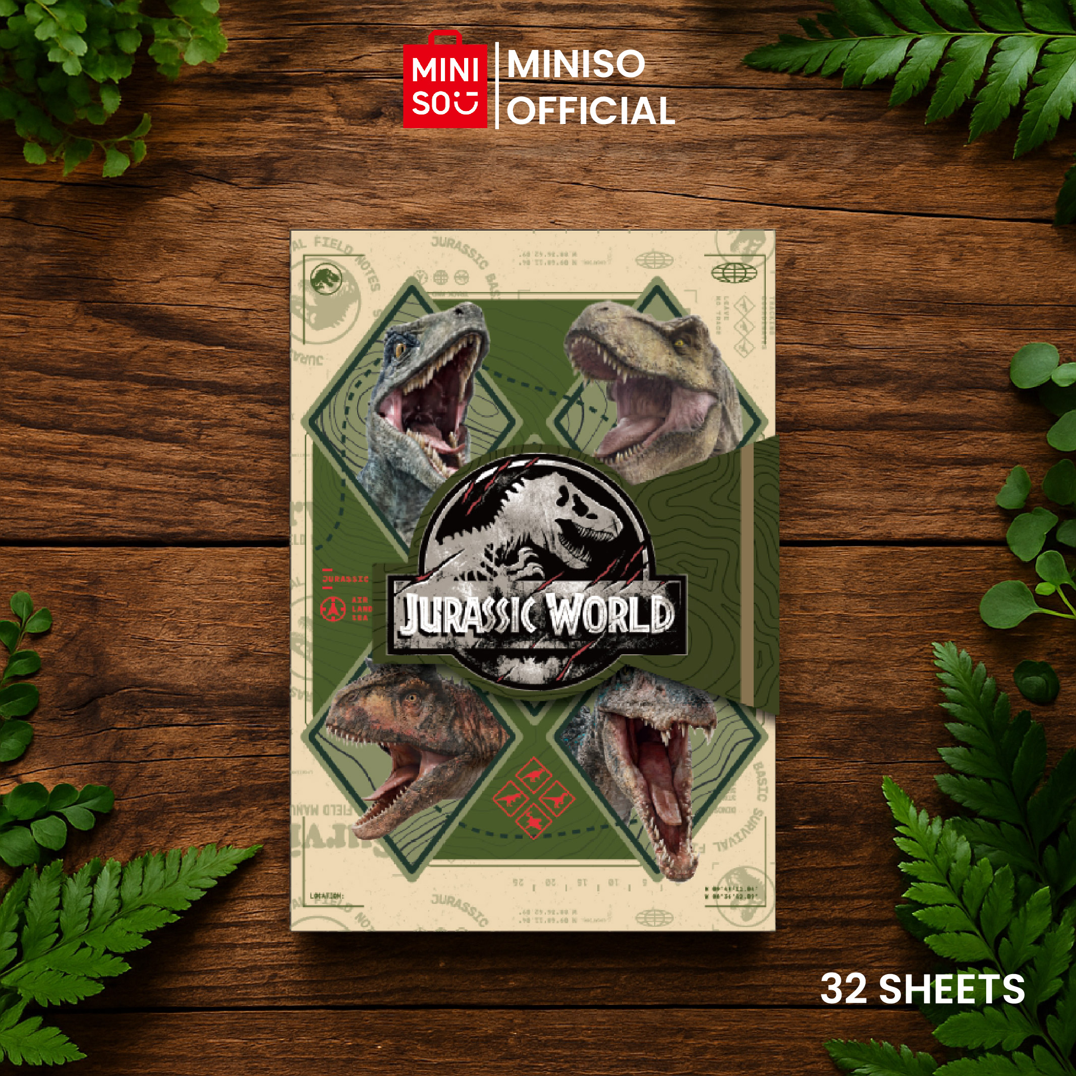Jual MINISO Jurassic World Collection Bookmark Glue bound Book (32 ...