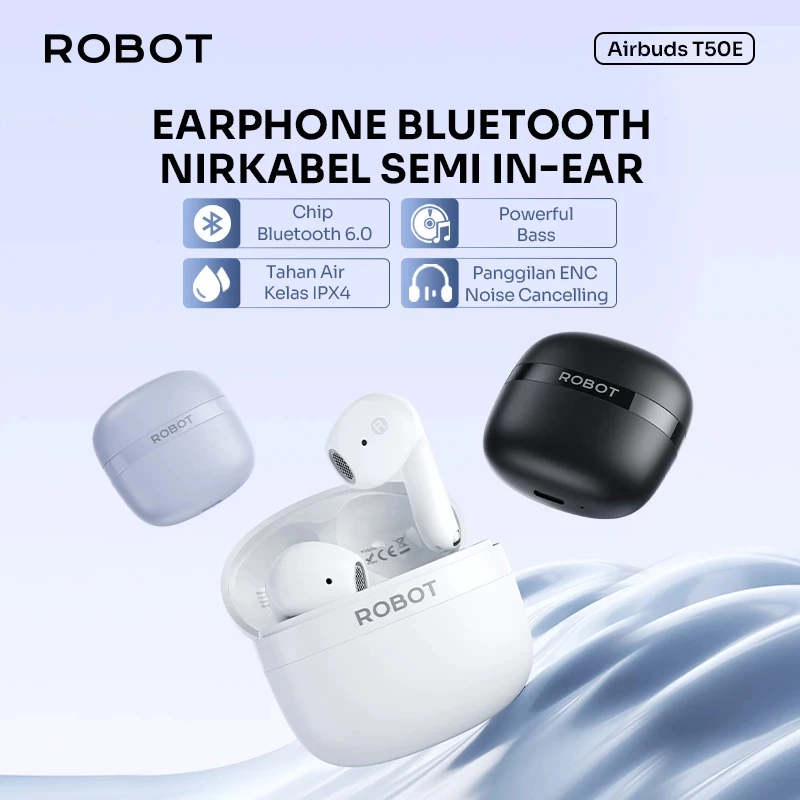 Jual ROBOT True Wireless Earphones Powerful Bass Bluetooth TWS 6.0 ...
