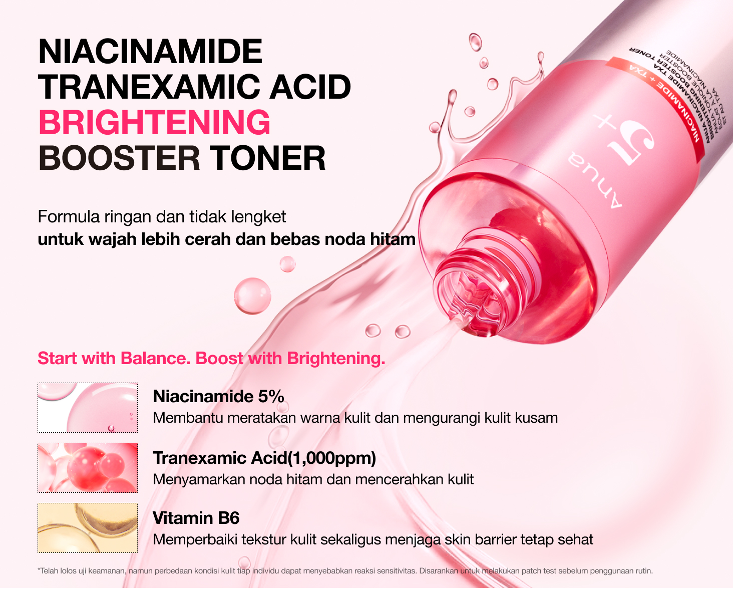 Jual ANUA Niacinamide TXA Brightening Booster Toner | Shopee Indonesia