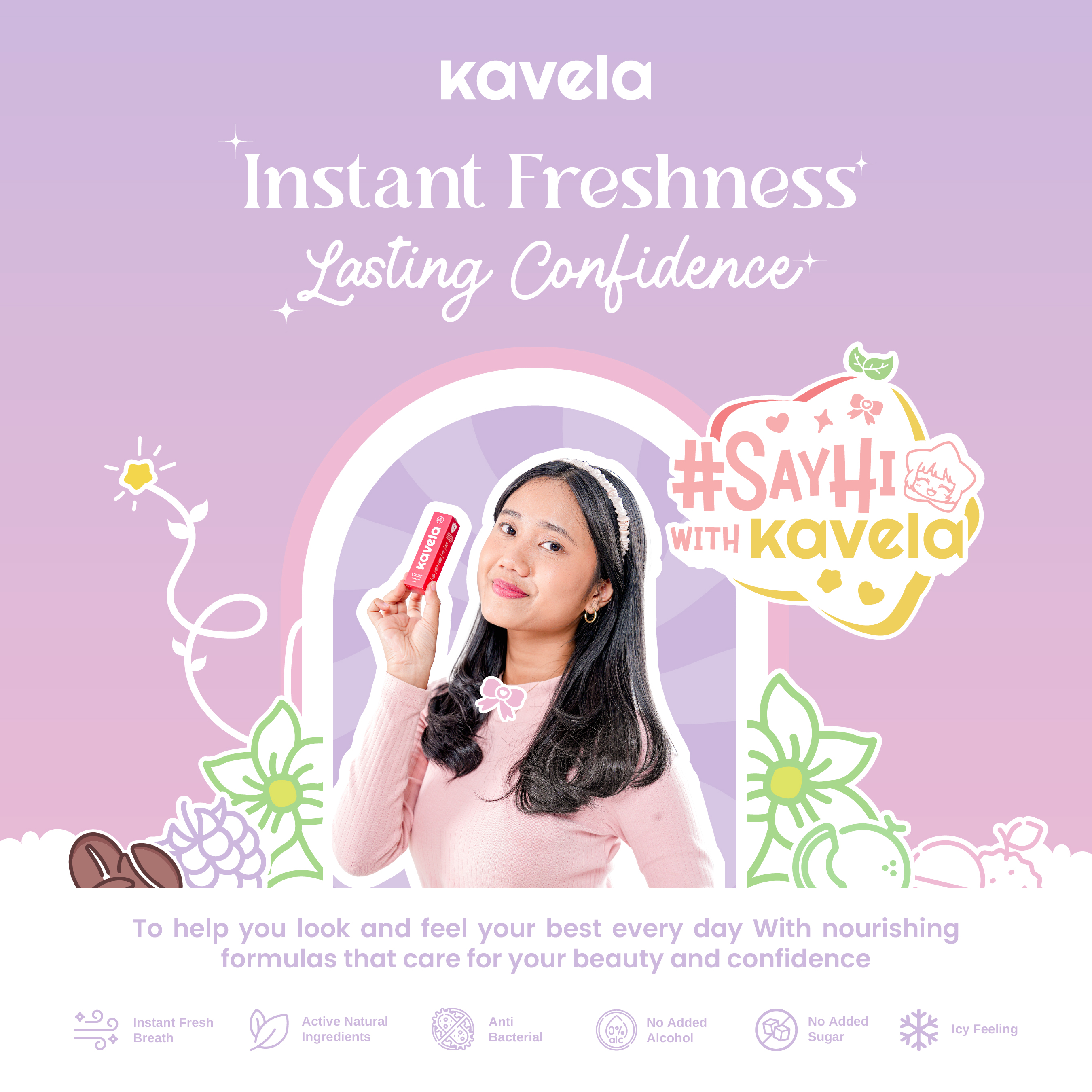 Jual KAVELA Flavor Fresh Lychee Love Mouth Spray - Mouth Spray Mulut ...