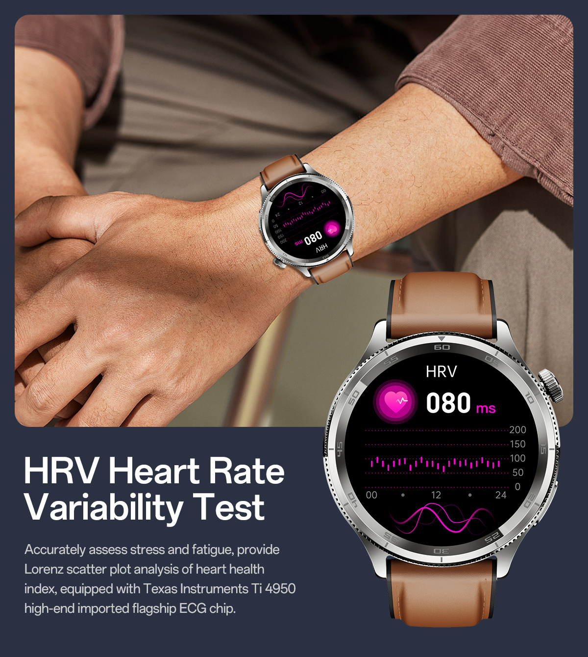 Jual [ECG] Aolon Pulse Smartwatch 2025 Baru Tekanan darah gula darah ...