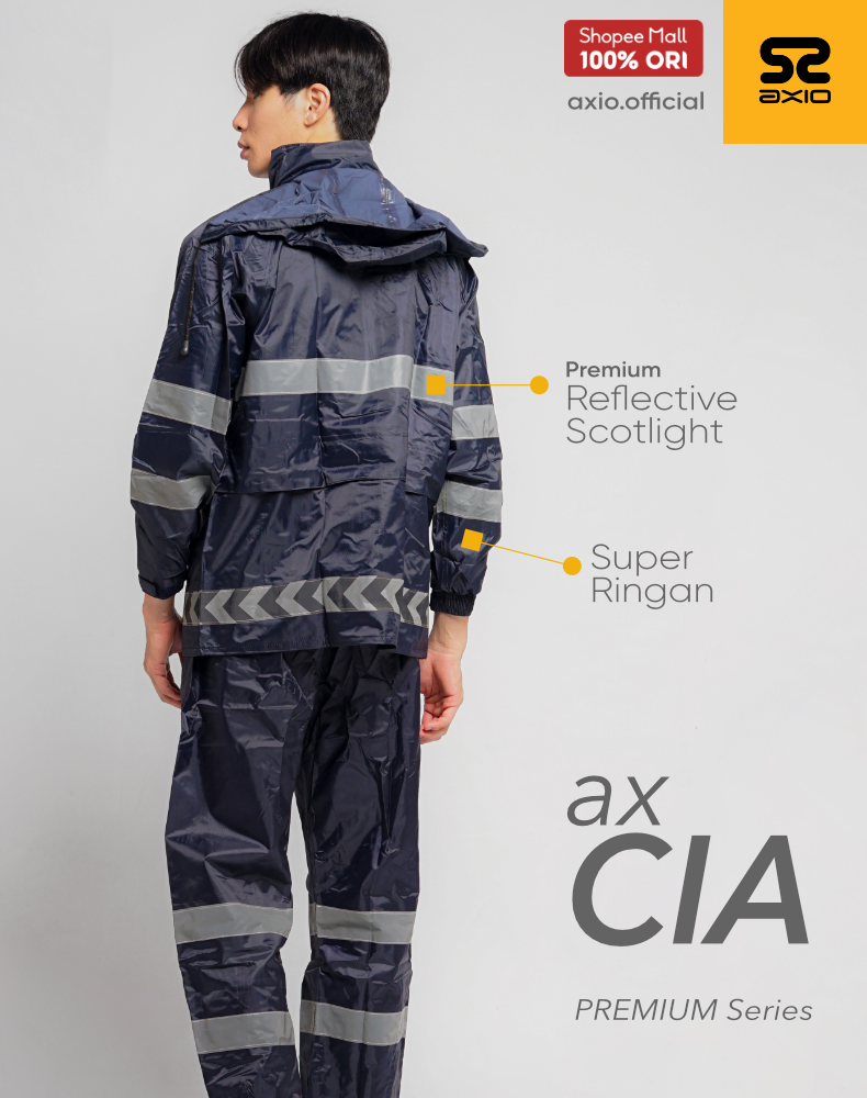 Jual Axio Jas Hujan Raincoat Ax-CIA POLICE Series Pria Wanita 2025 ...