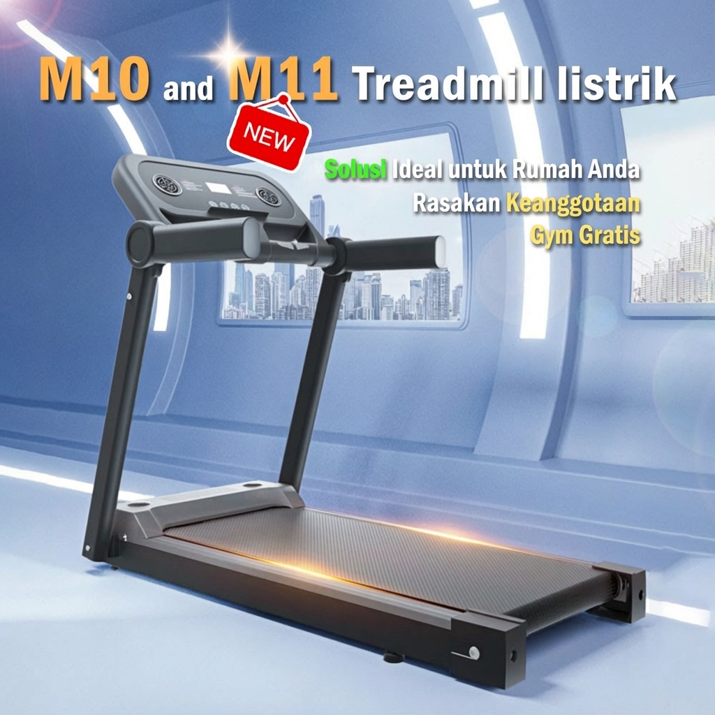 Jual MY-HI Treadmill electric low watt M10 BB 260kg Treadmill Portable ...