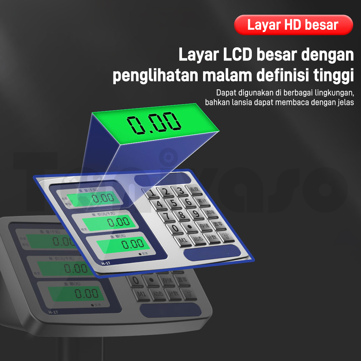 Jual Tonivaso Electronic platform scale Timbangan Duduk Digital Charger ...
