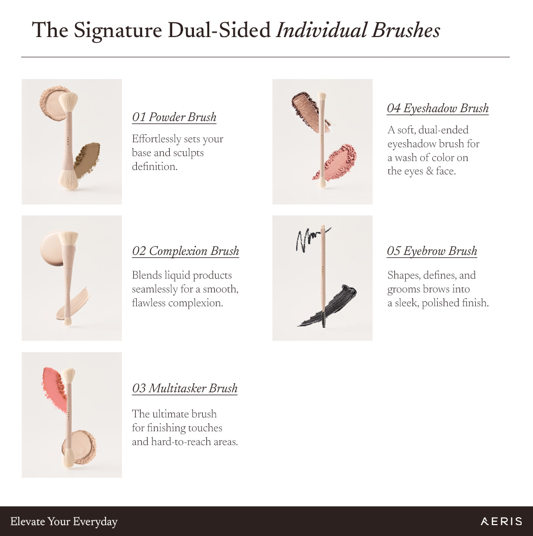 Jual Aeris Beauté The Signature Dual-Sided Single Brush | Brush Make Up ...