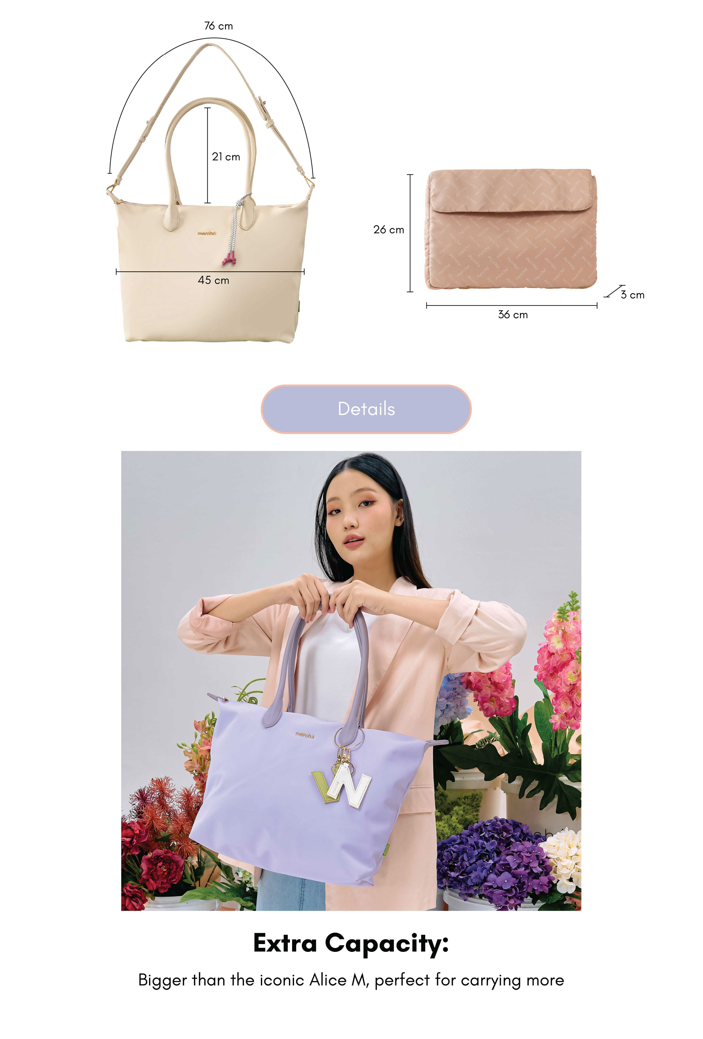 Jual Merche Tas Bahu Wanita Alice Large | Shopee Indonesia