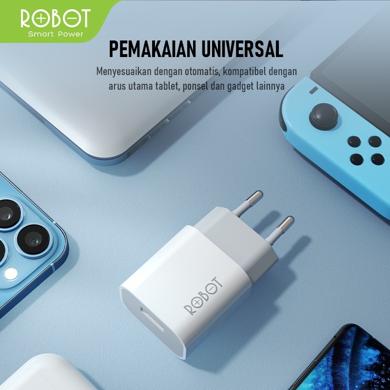 Jual ROBOT Kepala Charger Micro USB RT-L1 Single Port Quick Charging ...