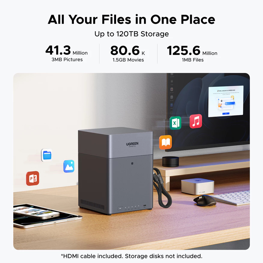 Jual UGREEN NAS DH4300 Plus 4-Bay NAS Server 120TB Max 8GB RAM 2.5GbE ...