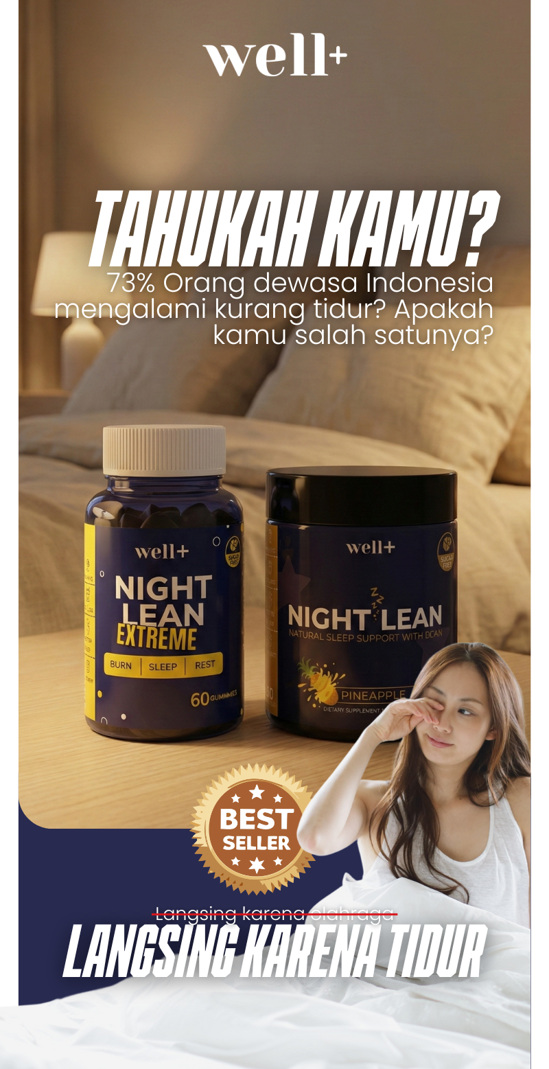 Jual Well+ Night Lean Extreme 60 Gummies Fat Burner Calming With Vit ...
