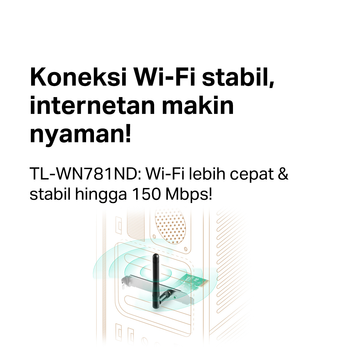Jual TP-LINK TL-WN781ND | 150Mbps Wireless N | PCI Express Adapter ...