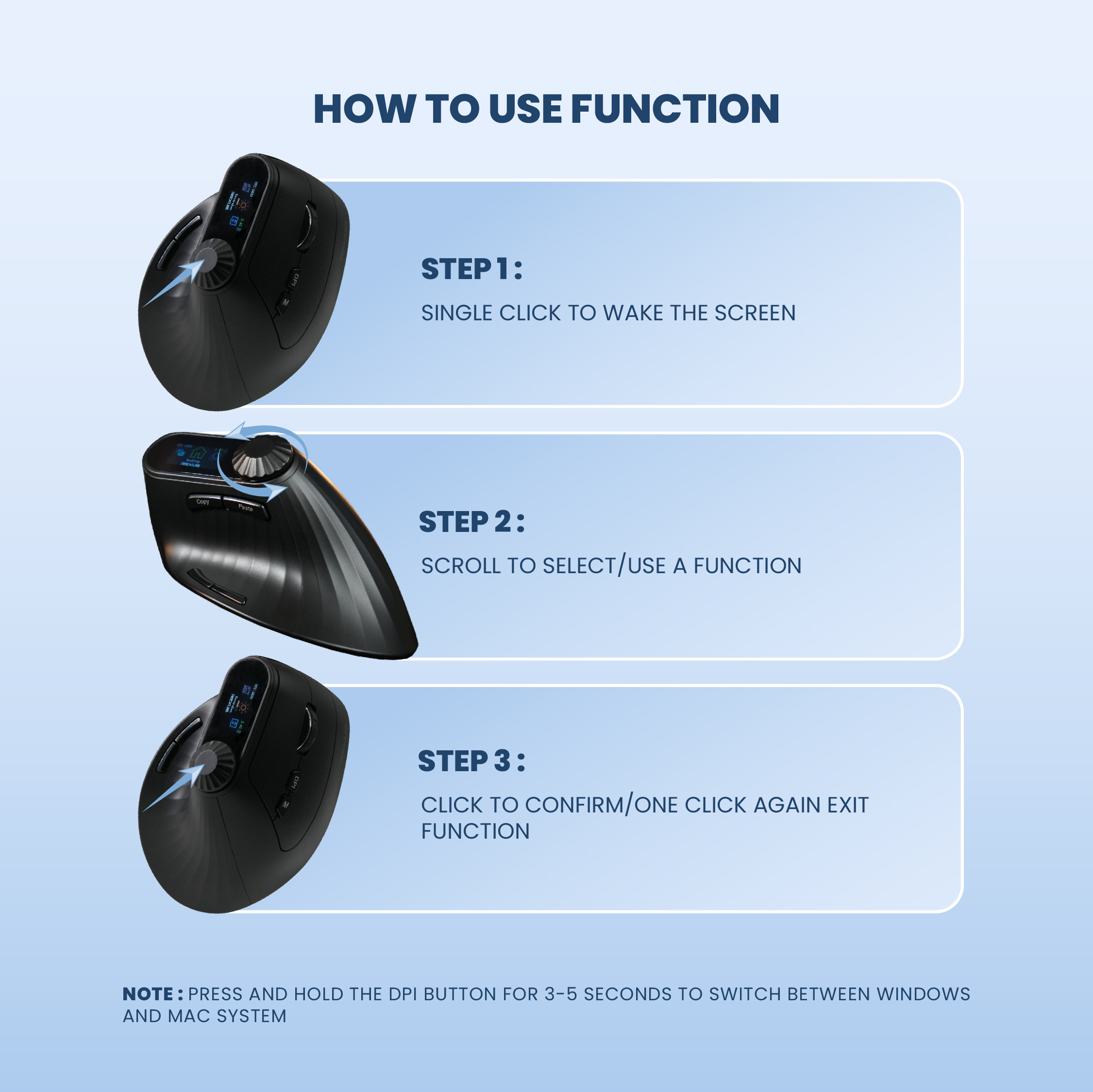 Jual Rexus Clif Pro QV280 Mouse Office Ergonomic Vertical Wireless ...