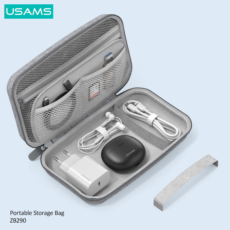 Jual USAMS Portable Storage Tas Gadget Multifungsi for Powerbank/TWS ...