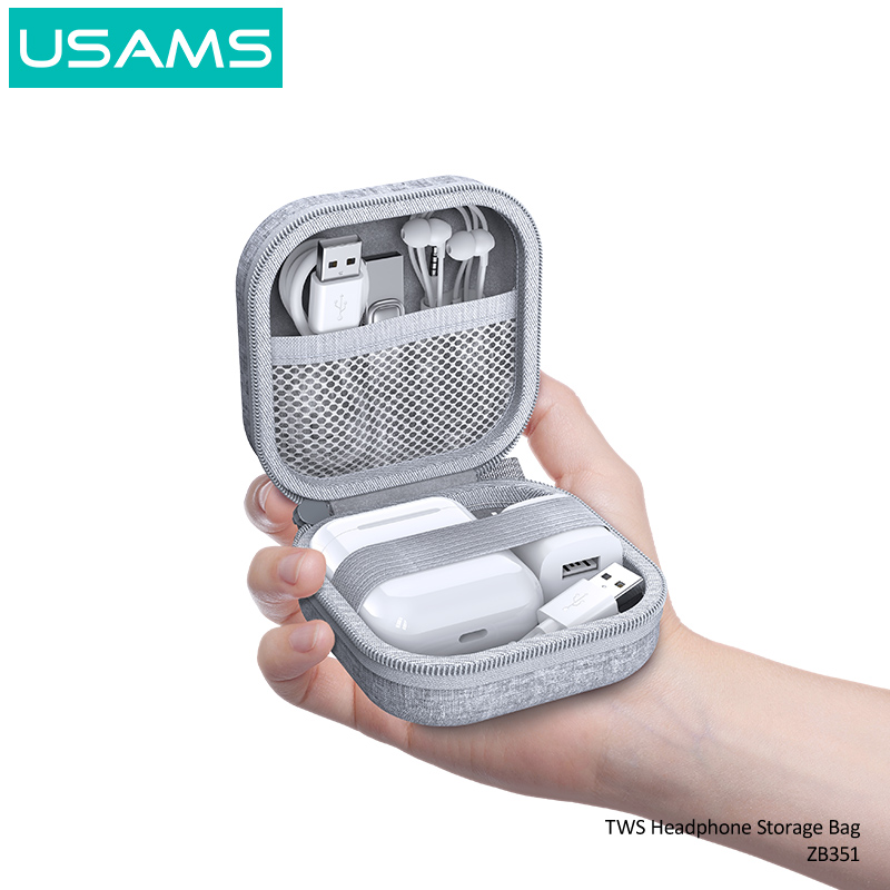 Jual USAMS Portable Storage Tas Gadget Multifungsi for Powerbank/TWS ...
