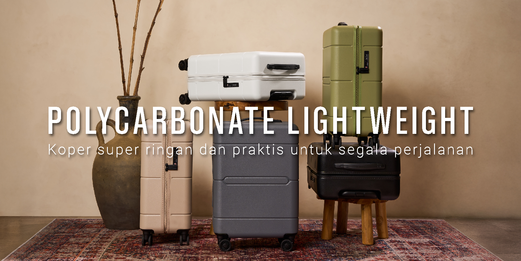 Jual BALLER Koper Lightweight Zipper Polycarbonate Carry On 20 inch ...