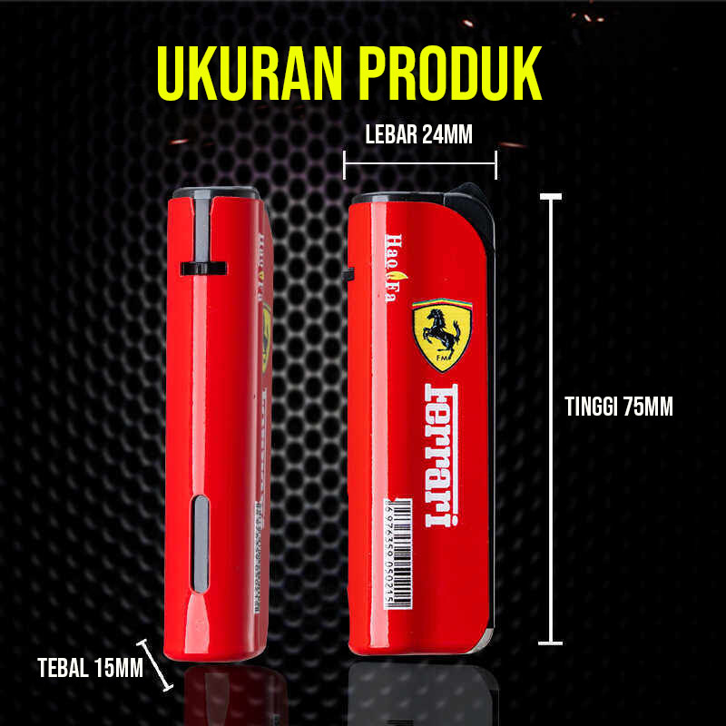 Jual BBAK 10 PCS Korek Api Gas Bara Body Besi Motif Sport Car Api Biru ...