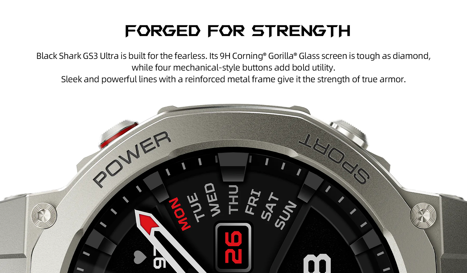 Jual Black Shark GS3 Ultra Smartwatch | Dual-Band GPS | 18 Hari Baterai ...