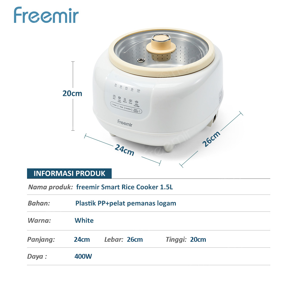 Jual Official freemir Rice Cooker Digital 1.2L Low Sugar – Magic Com ...