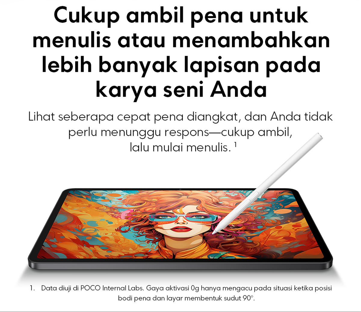 Jual POCO Focus Pen | 8192-level sensitivity | 120Hz sampling rate | 3ms low latency untuk ...