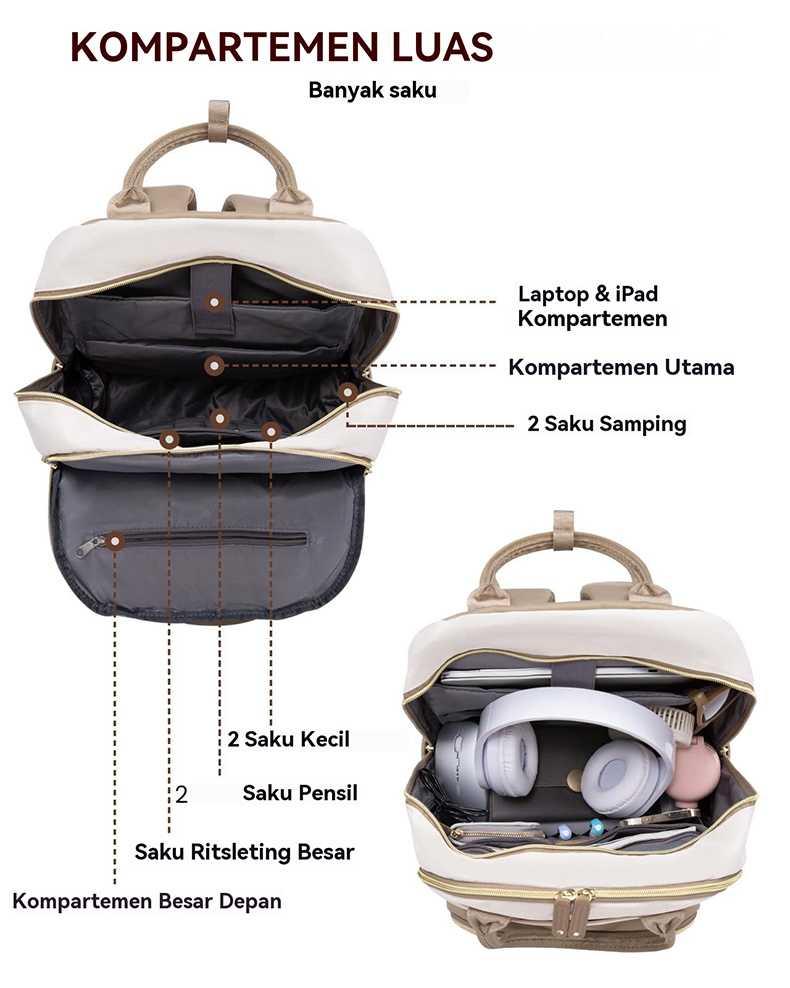 Jual SURNO Tas Ransel Sekolah Wanita Fashion Korean Style Tas Ransel ...
