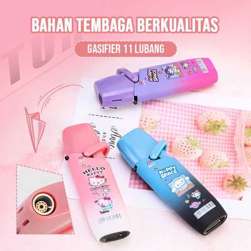 Jual BBAK Korek Api Gas Motif Kartun 3D Api Biru Bodi Besi Warna ...