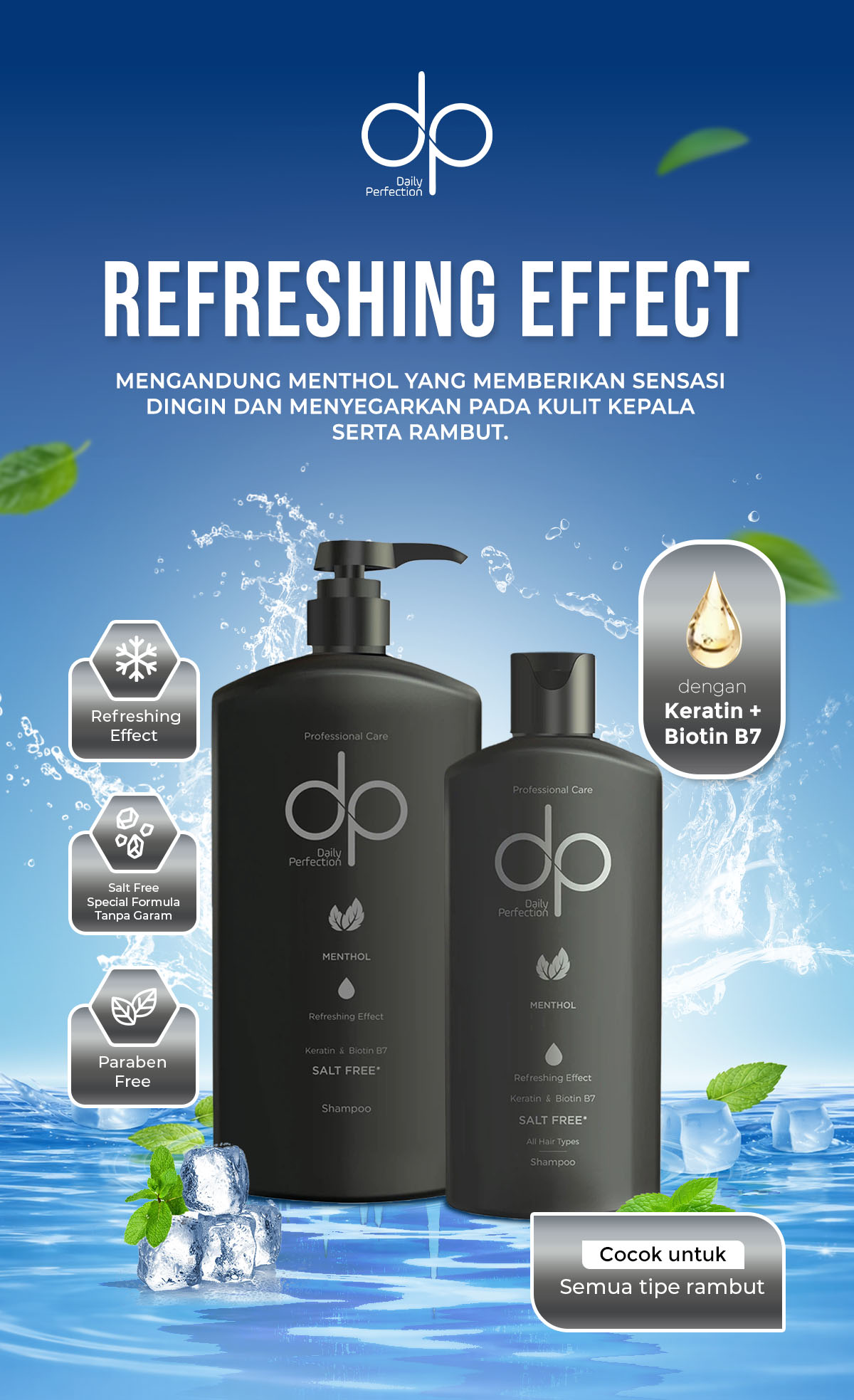 Jual DP Daily Perfection Shampoo Refreshing Effect - Salt Free Shampo ...