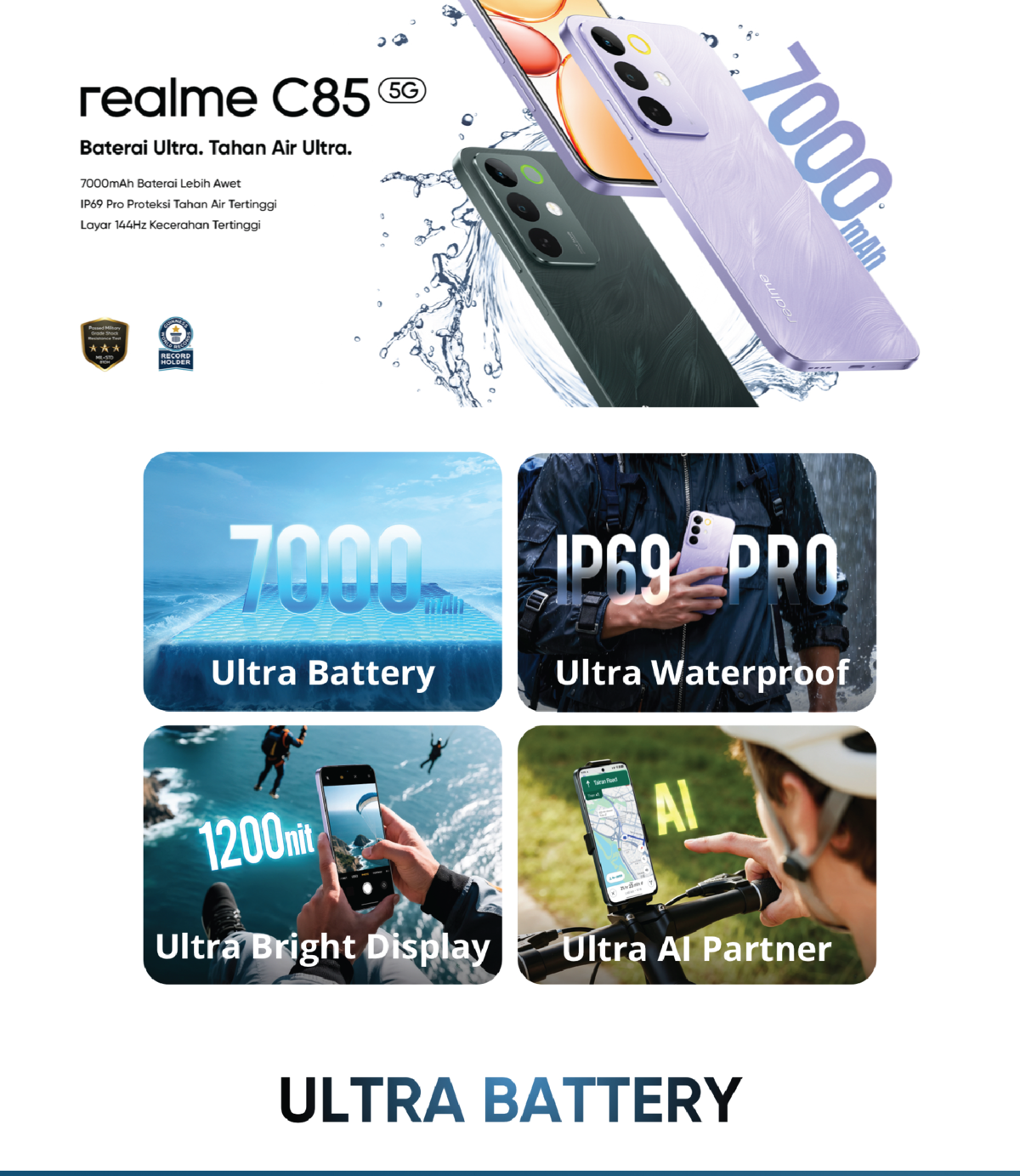 Jual realme C85 5G 8GB+16GB* | 256GB | 7000mAh Battery | SONY 50MP AI ...