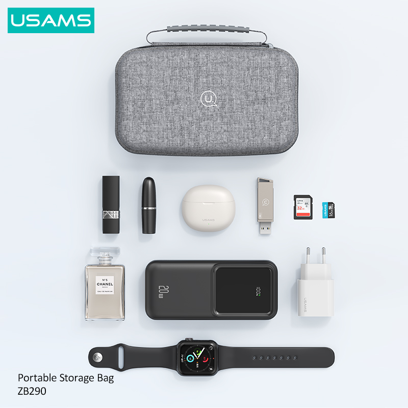 Jual USAMS Portable Storage Tas Gadget Multifungsi for Powerbank/TWS ...