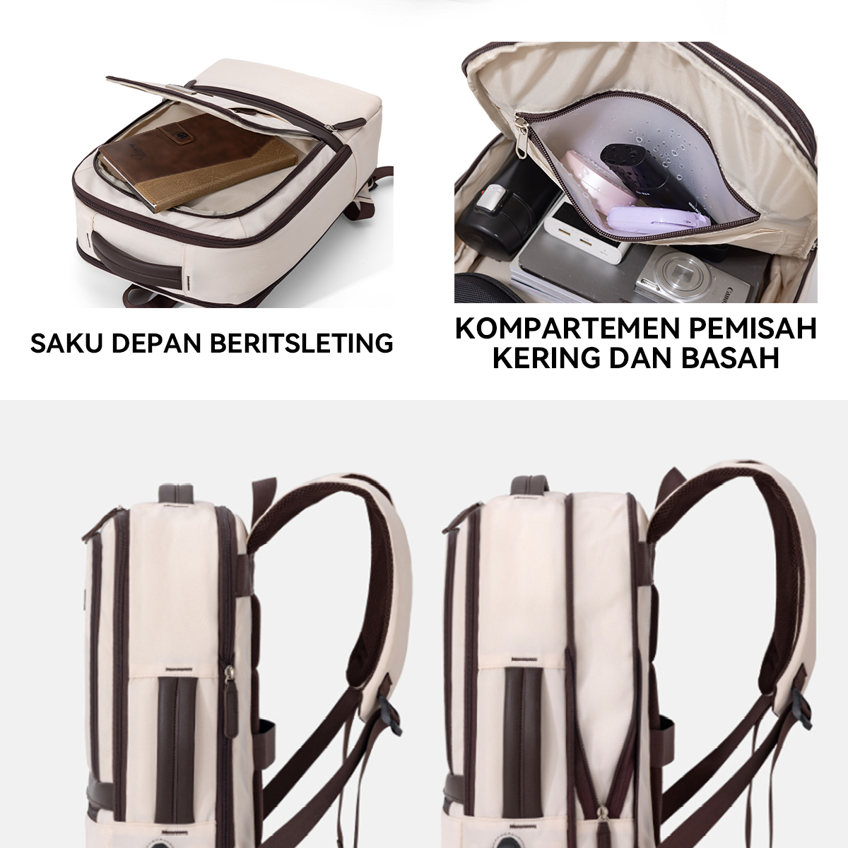 Jual LEXY Expandable Tas Ransel Laptop 16 inch Waterproof Tas Ransel ...