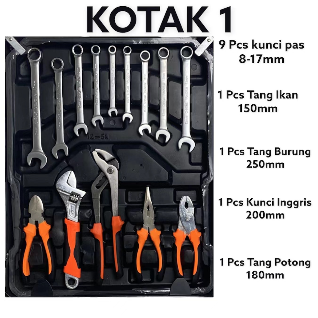 Jual ISKU Tool Set 187 Pcs Perkakas Tukang Lengkap Kunci Sok Set ...