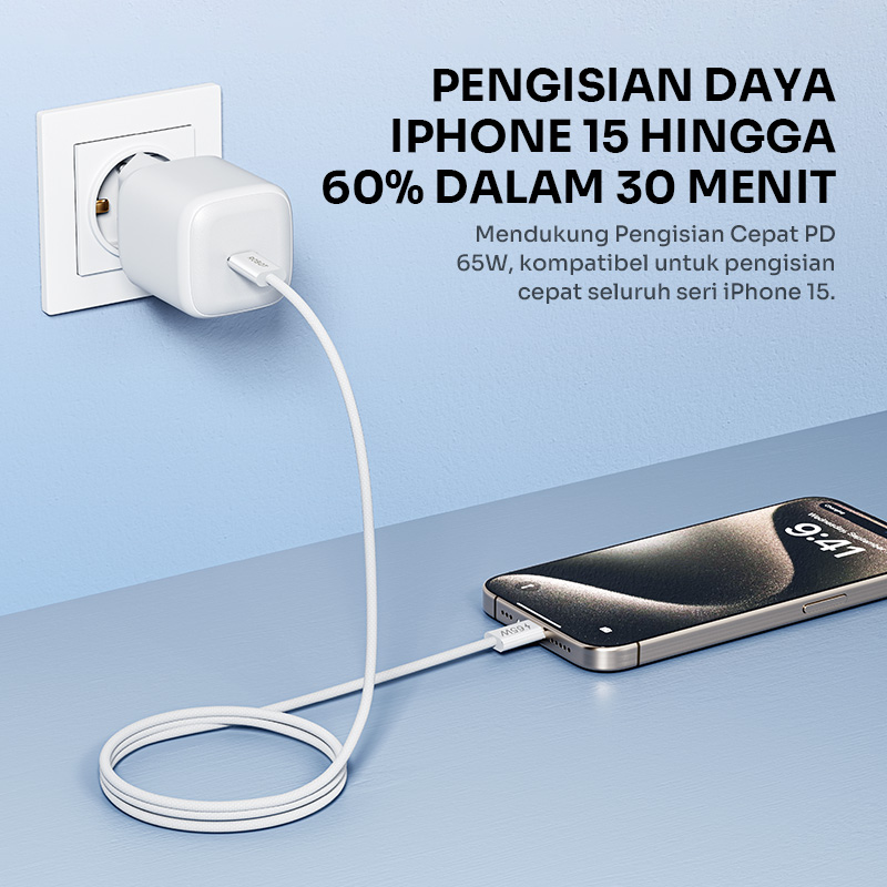 Jual ROBOT Data Cable 3A Fast Charging Kabel Data Charger Type C-to-C ...