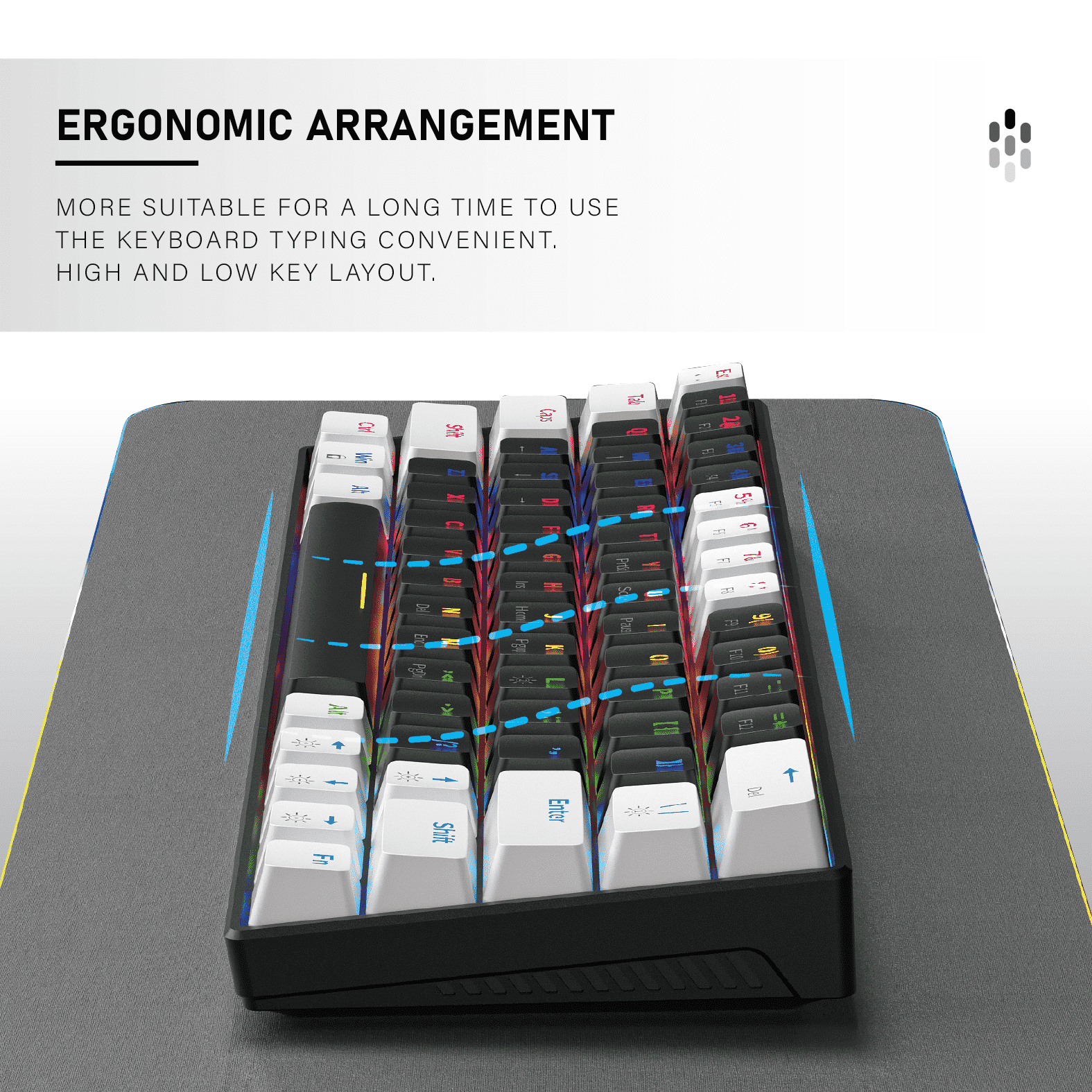 Jual ZIFRIEND KA646 Mechanical Keyboard RGB Gaming 65% Hot Swap Red ...